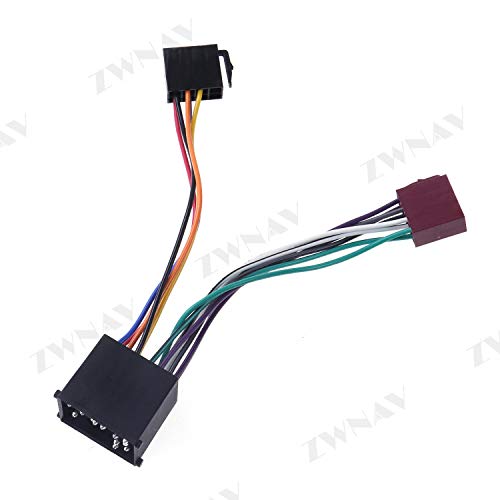 ZWNAV ISO Car Radio Wire Cable Wiring Harness Stereo Adapter Connector Adaptor Plug Power and LoudspeakerFit for BMW 1987+, Land Rover 2001+, Rover 1999+, Mini 2001+, (Selected Models)