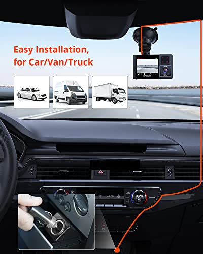 Kingslim D1 pro Dual Dash Cam 4K Record Inside - Front and Inside Dash Camera GPS WiFi for Cars Uber Truck, Dashcam with Infrared Night Vision, G-Sensor, Loop Recording(Upgraded Version)