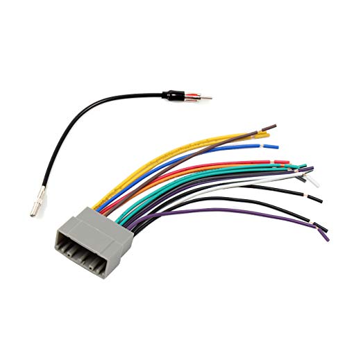 RED WOLF Aftermarket Radio Install Wire Harness W/Antenna Adapter Plug Replacement for Jeep 2003-2007,Dodge ram 2002-2007, Chrysler 2000-2007