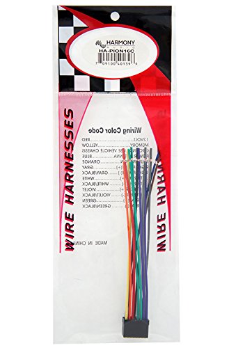 Harmony Audio Compatible with Pioneer DEH-P880PRS HA-PION16C Aftermarket Stereo Radio Receiver Replacement Wire Harness Cable