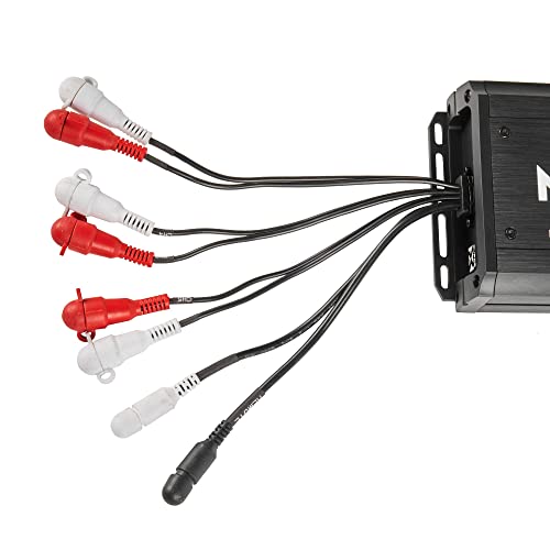 NVX MVPA6 Marine-V Series 6-Channel Bridgeable Micro Class D Compact Car Amplifier (900W Total RMS) | IPX67 Waterproof Rating