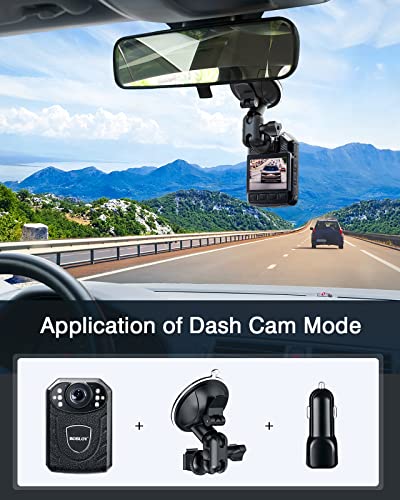 BOBLOV Car Suction Cup for KJ21 Body Camera, Car Mount and a Car Charger ONLY for KJ21 Body Camera, for Dash Car Mode, Dash Camera Accessories for KJ21 Body Camera(Camera not Included)
