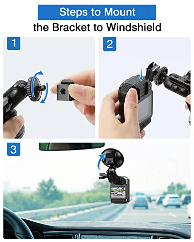 BOBLOV Car Suction Cup for KJ21 Body Camera, Car Mount and a Car Charger ONLY for KJ21 Body Camera, for Dash Car Mode, Dash Camera Accessories for KJ21 Body Camera(Camera not Included)