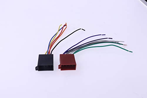 ZWNAV Universal ISO Car Radio Wire Cable Harness Stereo Adapter Connector Adaptor Plug Power and Loudspeaker (Female)
