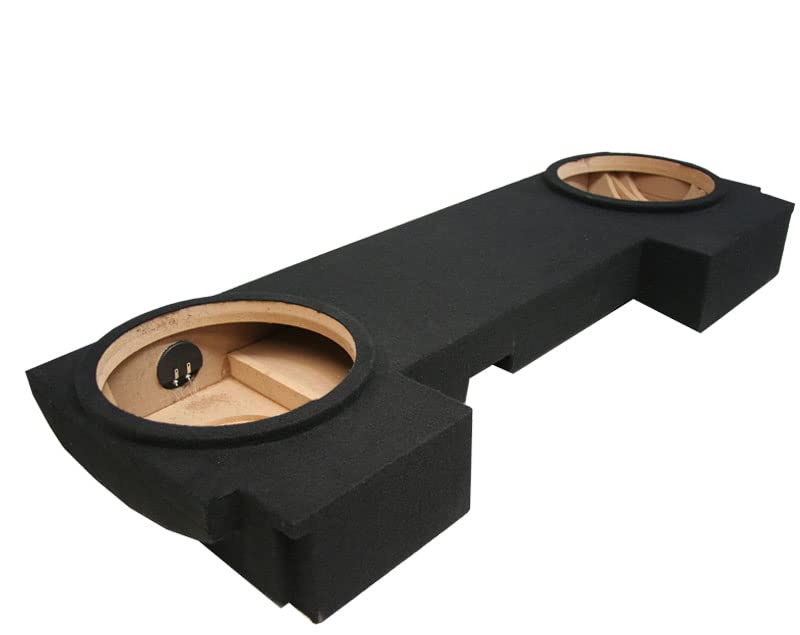 American Sound Connection GM2X10-AV-ECL-US Compatible with Chevy Silverado 2500HD Crew Cab Truck 2001-2007 Dual 10" Subwoofer Enclosure Sub Box and 43C104 10" Subwoofer Single 4 Ohm 150W
