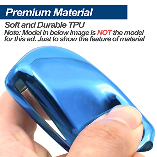 Fit for 2021 2020 Honda Accord Civic CR-V Insight Passport Pilot Smart 5 Buttons A2C81642600 TPU Key Fob Remote Cover Case Shell Glove Pouch Holder Protector Keyless Entry Sleeve Accessory, Blue