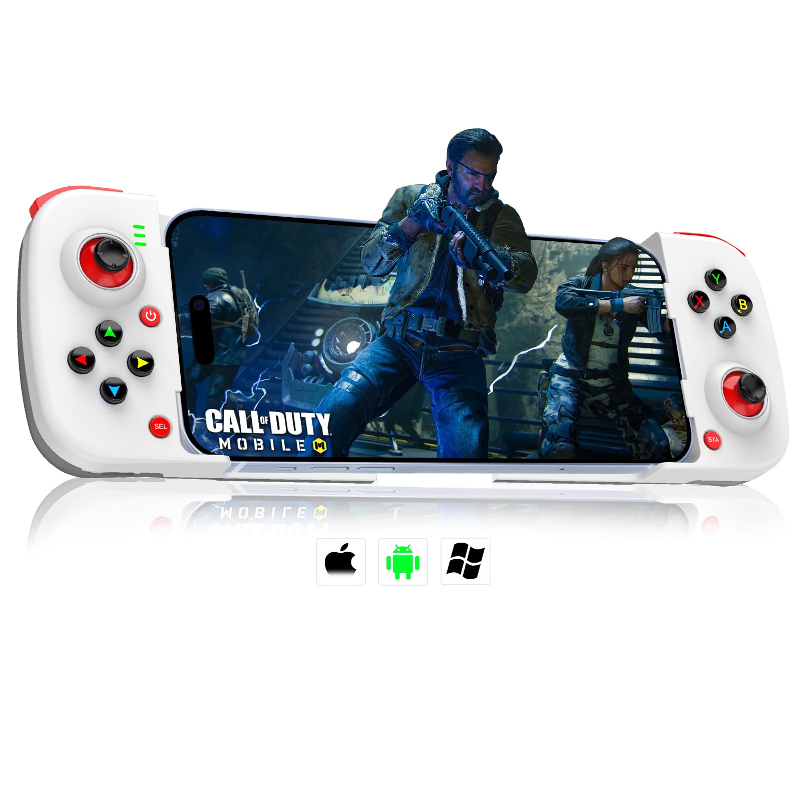 arVin Bluetooth Controller for iPhone/iPad/MacBook/iOS/Android/Samsung/Tablet/PC Wireless Gamepad Joystick with Back Button, Analog Triggers, Stretchable, Direct Play for Call of Duty, Genshin Impact