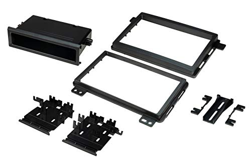 Scosche FD3090B Compatible with Select 1995-2016 Ford, Mercury, Lincoln and Mazda Double DIN & DIN+Pocket Dash Kit Black