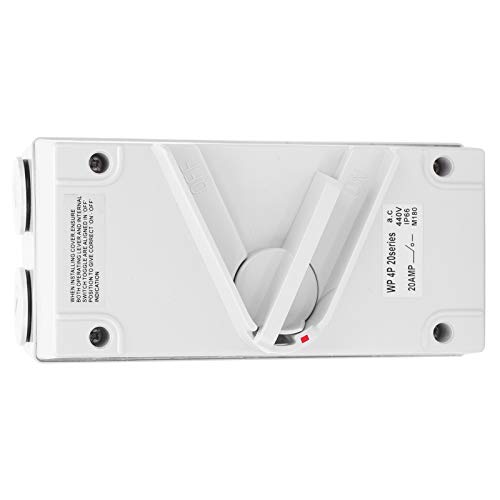 Walfront 3Phase 4Stage Waterproof Isolation Switch AC440V Dustproof Manual Industrial Supplies 20A/35A/63A(CF-4P20A), Switch