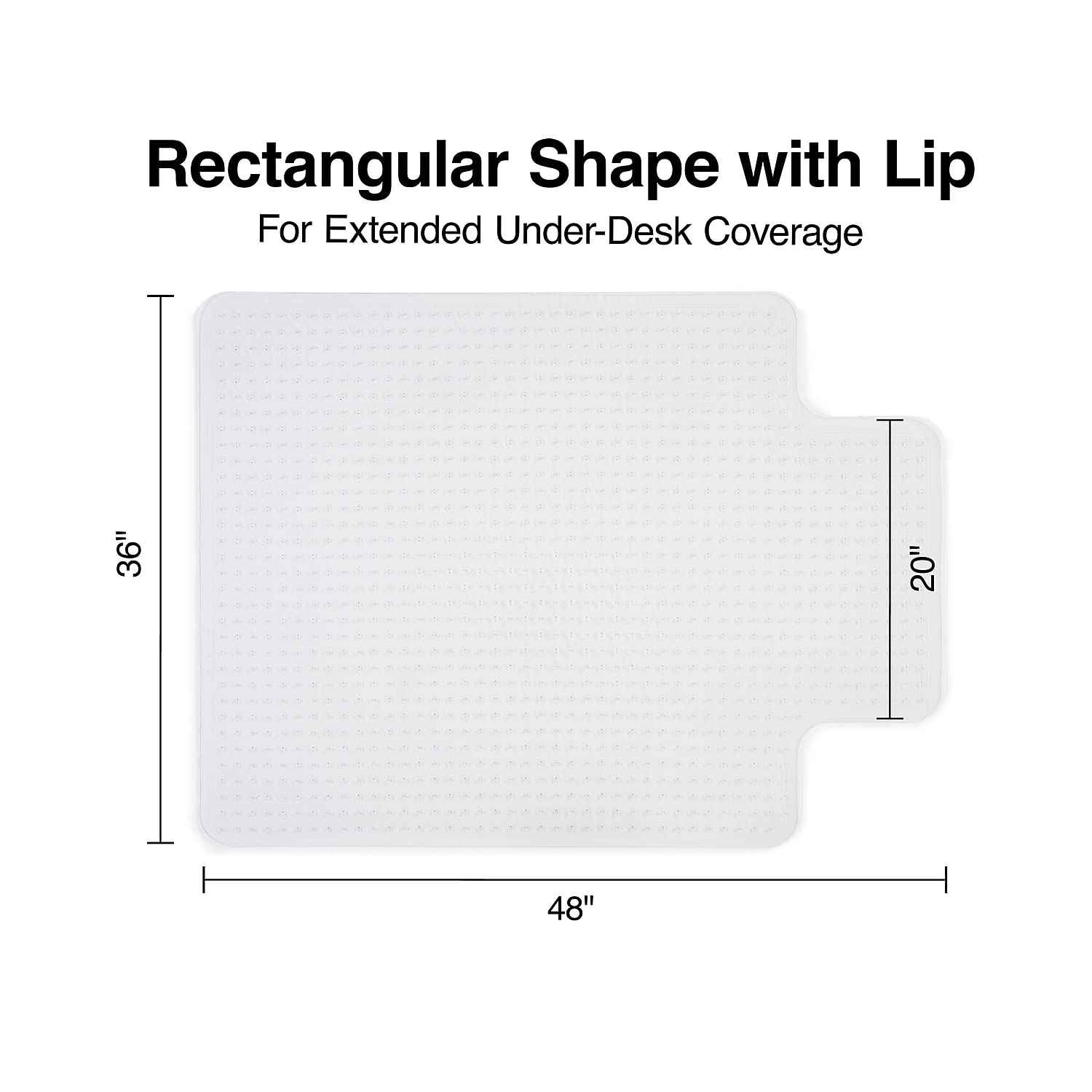 Staples 36 X 48 Chair Mat W/Lip for Low Pile Carpet, Vinyl (20229-Cc)