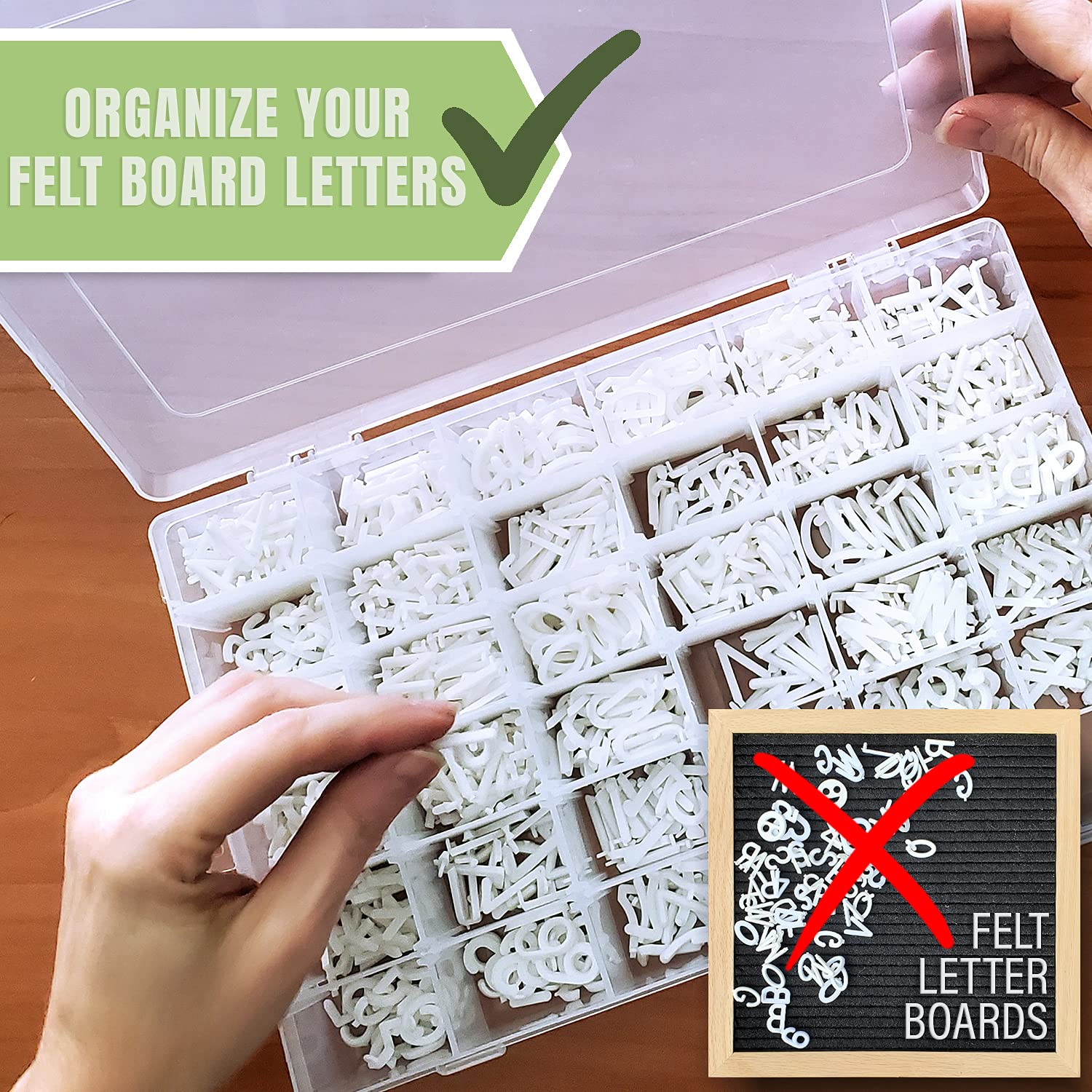 Outdoor 360 Plastic Organizer Box with Dividers 2 pack - 36 Compartment Organizer - Bead Organizer - Best for Bead Storage, Felt Board Letters, Fishing Tackle, Loom Bands (2)