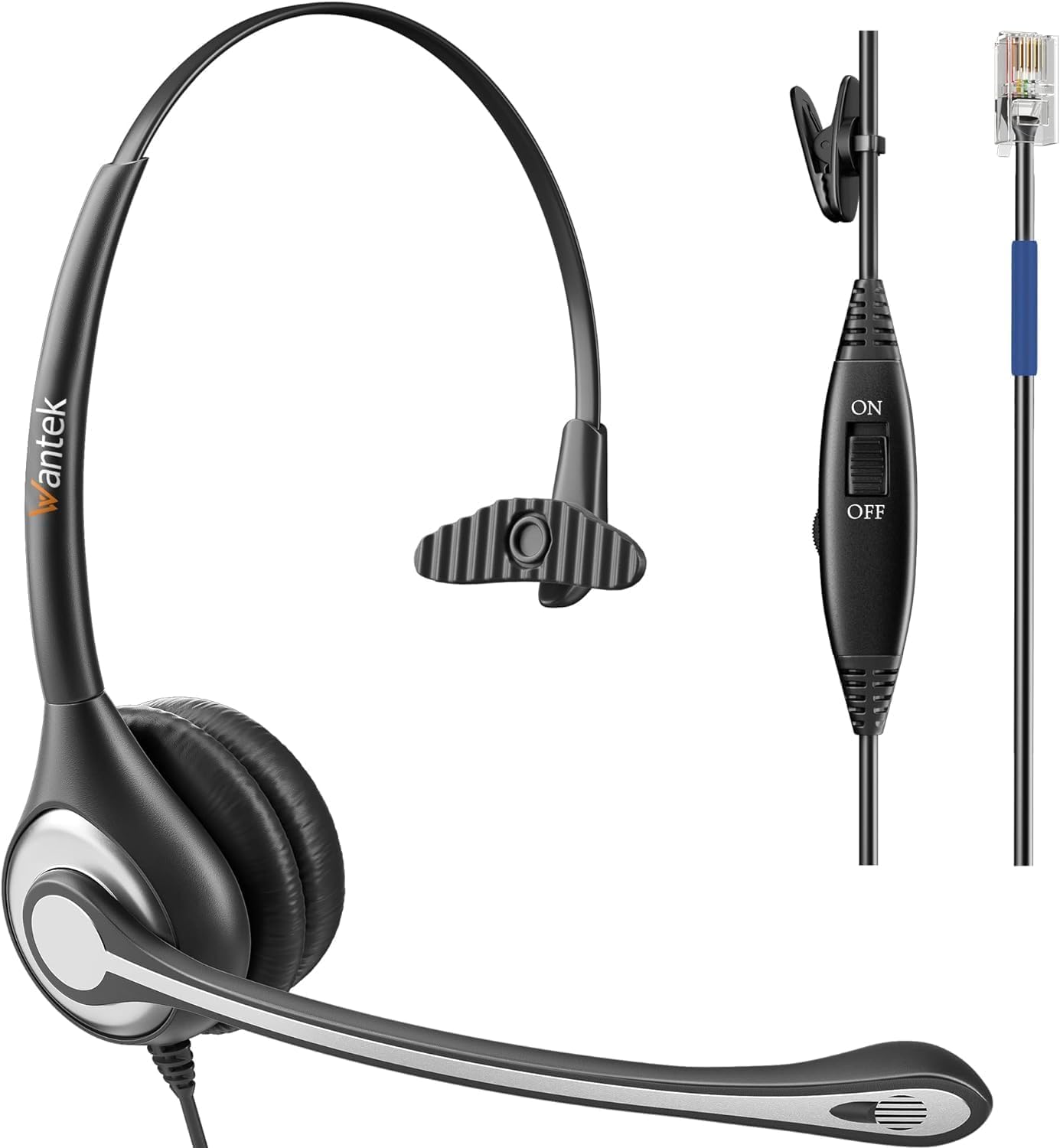 Phone Headset with Microphone Noise Cancelling & Mute Switch, RJ9 Telephone Headsets Compatible with Cisco Office Landline Phones 6851 6945 7841 7861 7942 7945 7961 7962 7965 8811 8841 8845 8851 8861