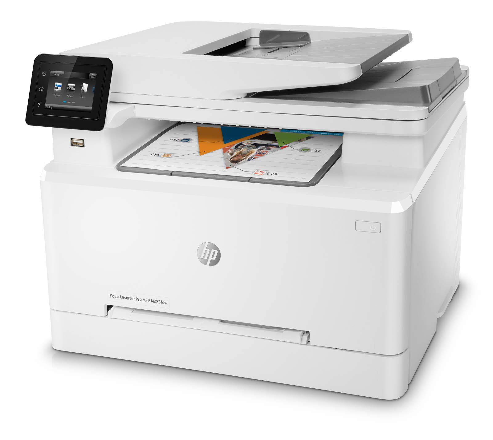 HP Color Laserjet Pro M283fdw Wireless All-in-One Laser Printer, Remote Mobile Print, Scan & Copy, Duplex Printing (7KW75A), White, Model:7KW75A#BGJ (Renewed)