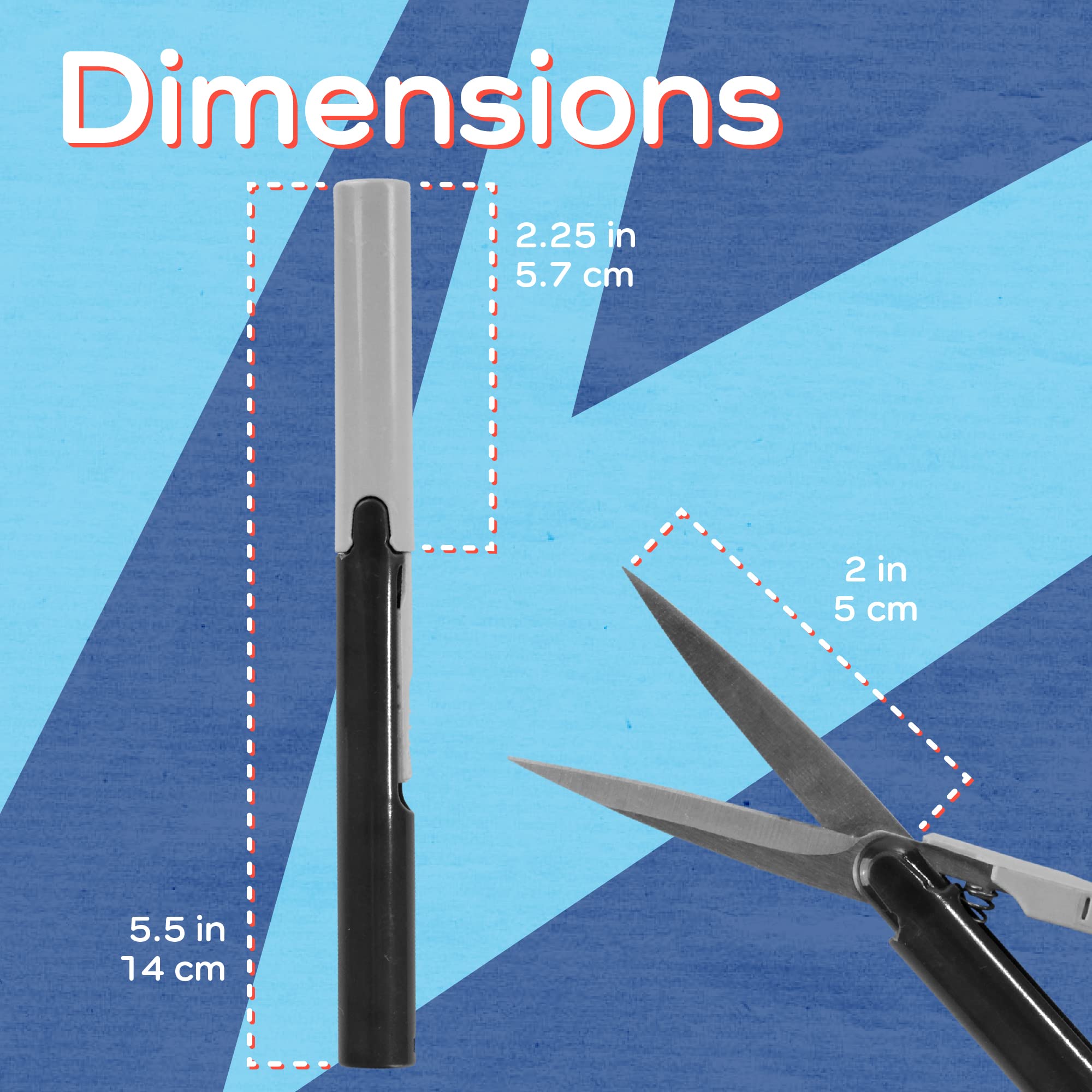 BambooMN Penblade Portable Pen-Style Pocket Seam Ripper Travel Scissors - Purple & Charcoal - 1 Pair Each