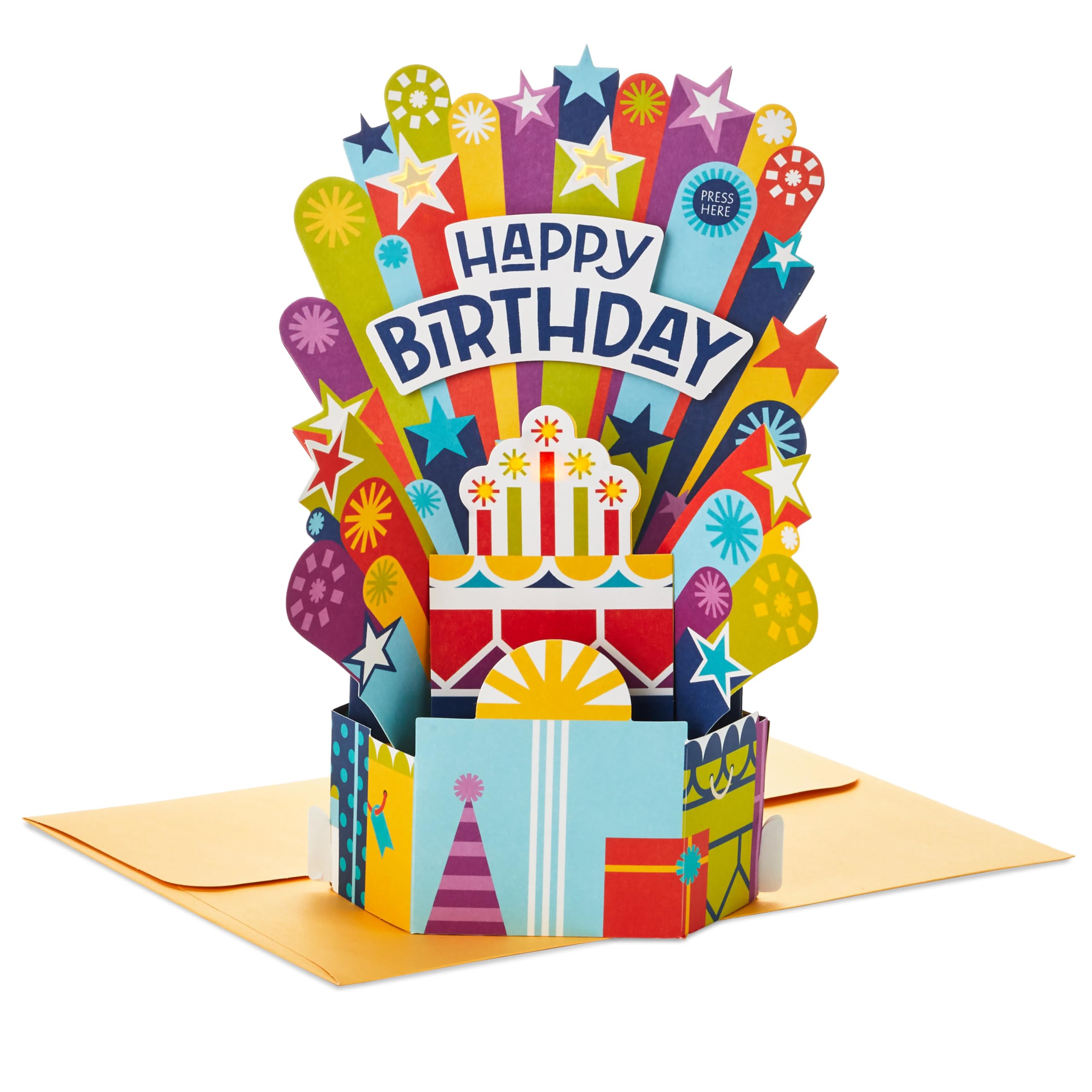 Hallmark Paper Wonder Pop Up Birthday Card with Music (Birthday Cake, Happy by Pharrell Williams)