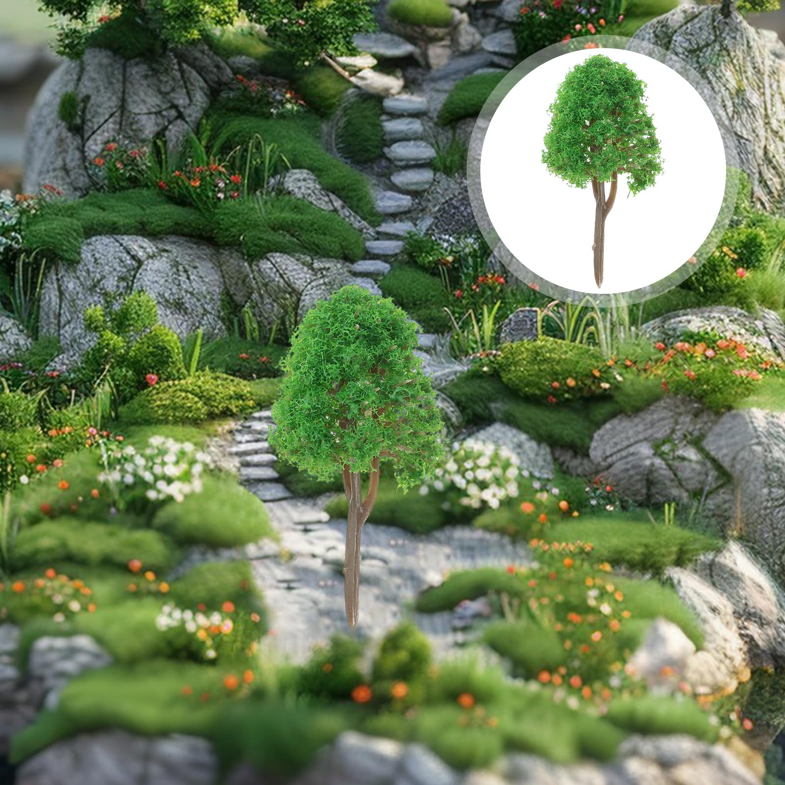 NUOLUX 20pcs Model Trees Landscape 1:150 7.5cm Model Train Scenery Landscape N Scale