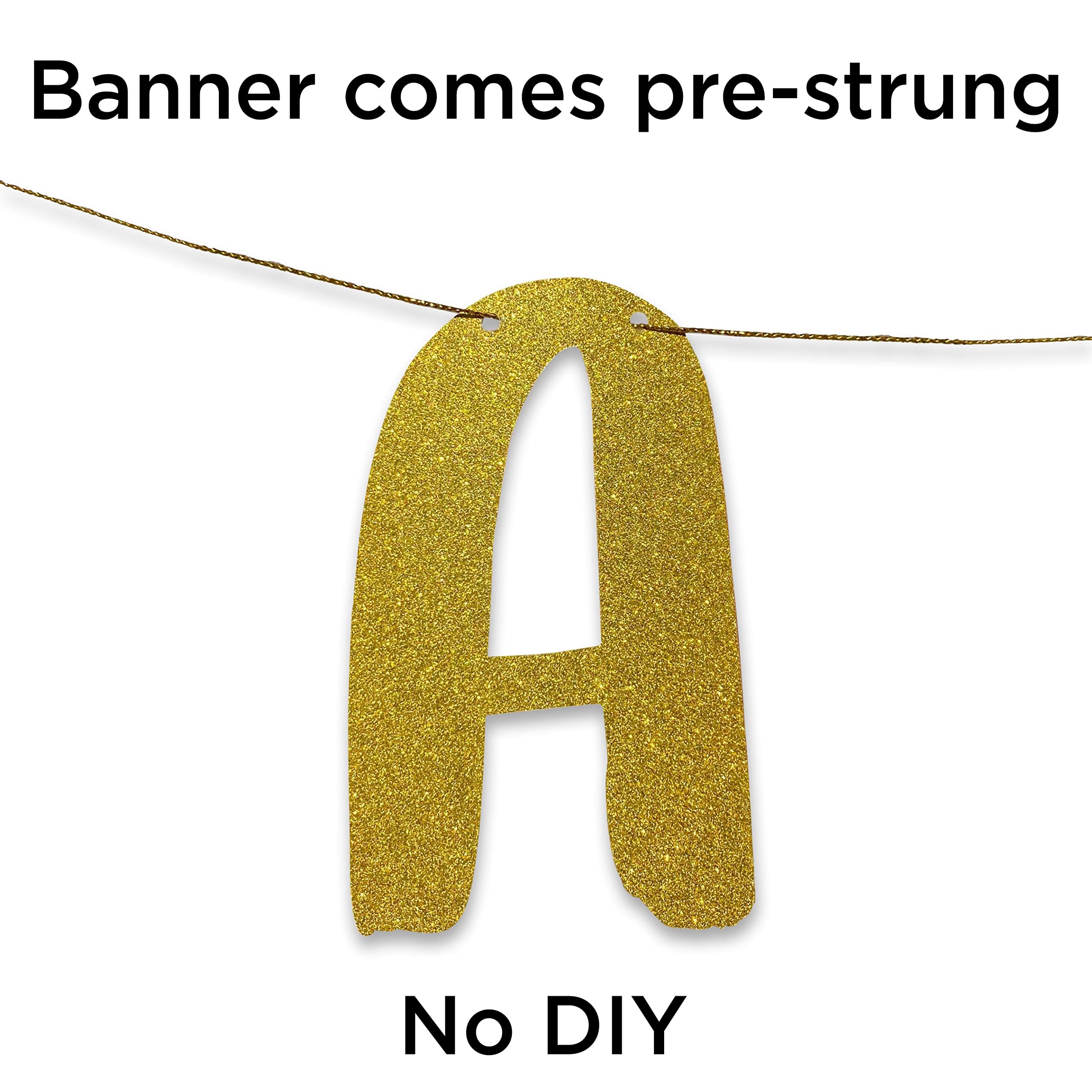 Feliz Pinche Cumpleaños Gold Glitter Banner, Spanish Happy Birthday Banner, Fiesta Mexican Themed Birthday Party Decorations