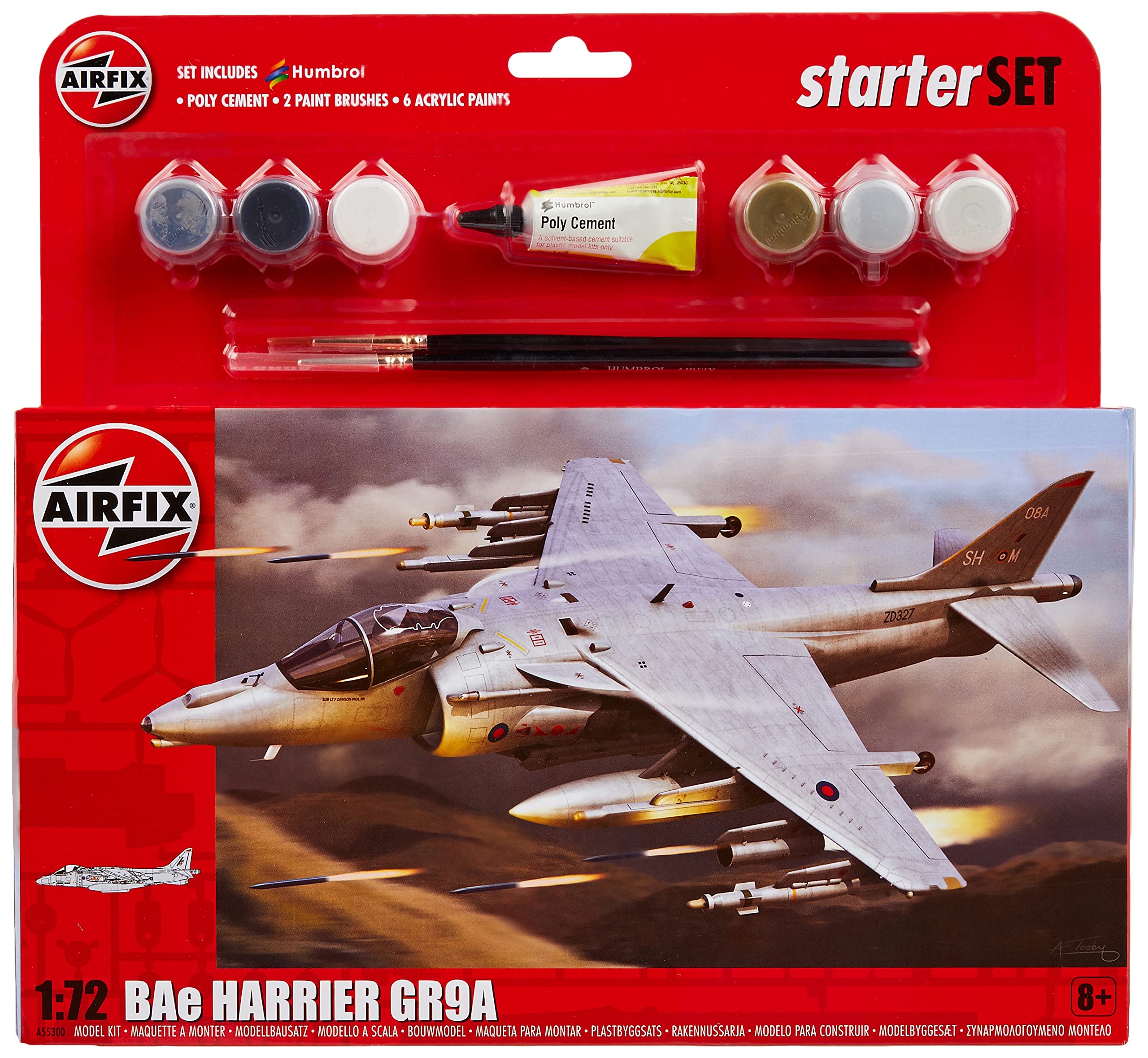 Airfix 1:72 Bae Harrier GR9 Gift Set