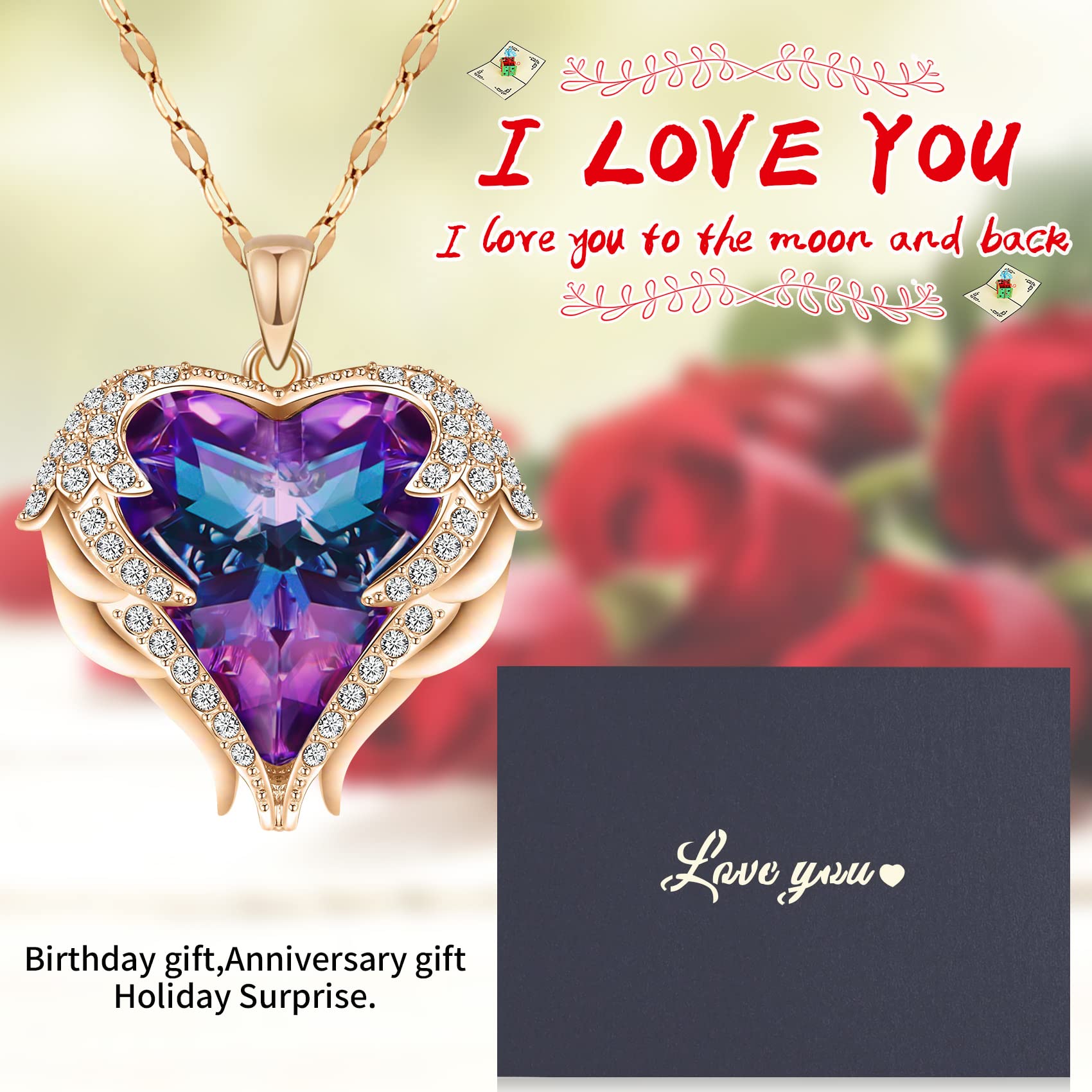 Money Pull Out Gift Box - Roses Gift Box with Necklace, Luxury Money Pull Out Flower Box for Girlfriend Wife Mom Grandma, Unique Cash Gift Box for Anniversary, Birthday(18 Roses)
