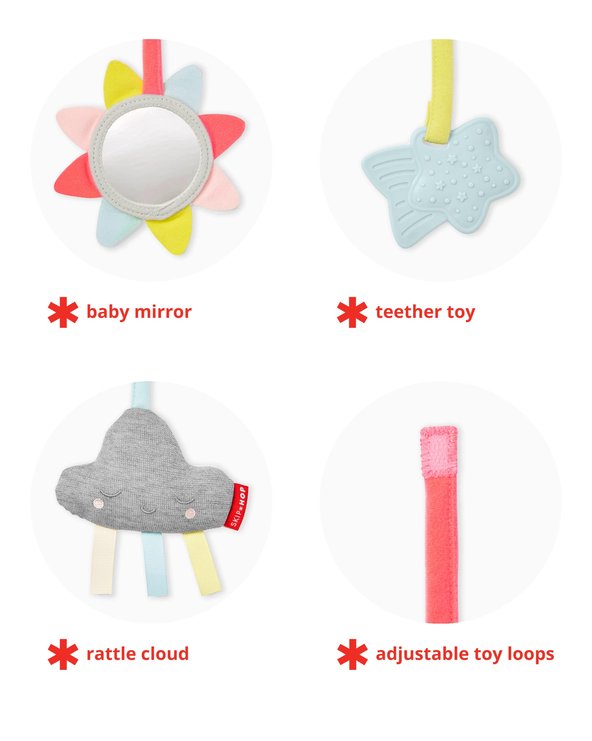Skip Hop Wooden Baby Gym, Silver Lining Cloud Activity Gym