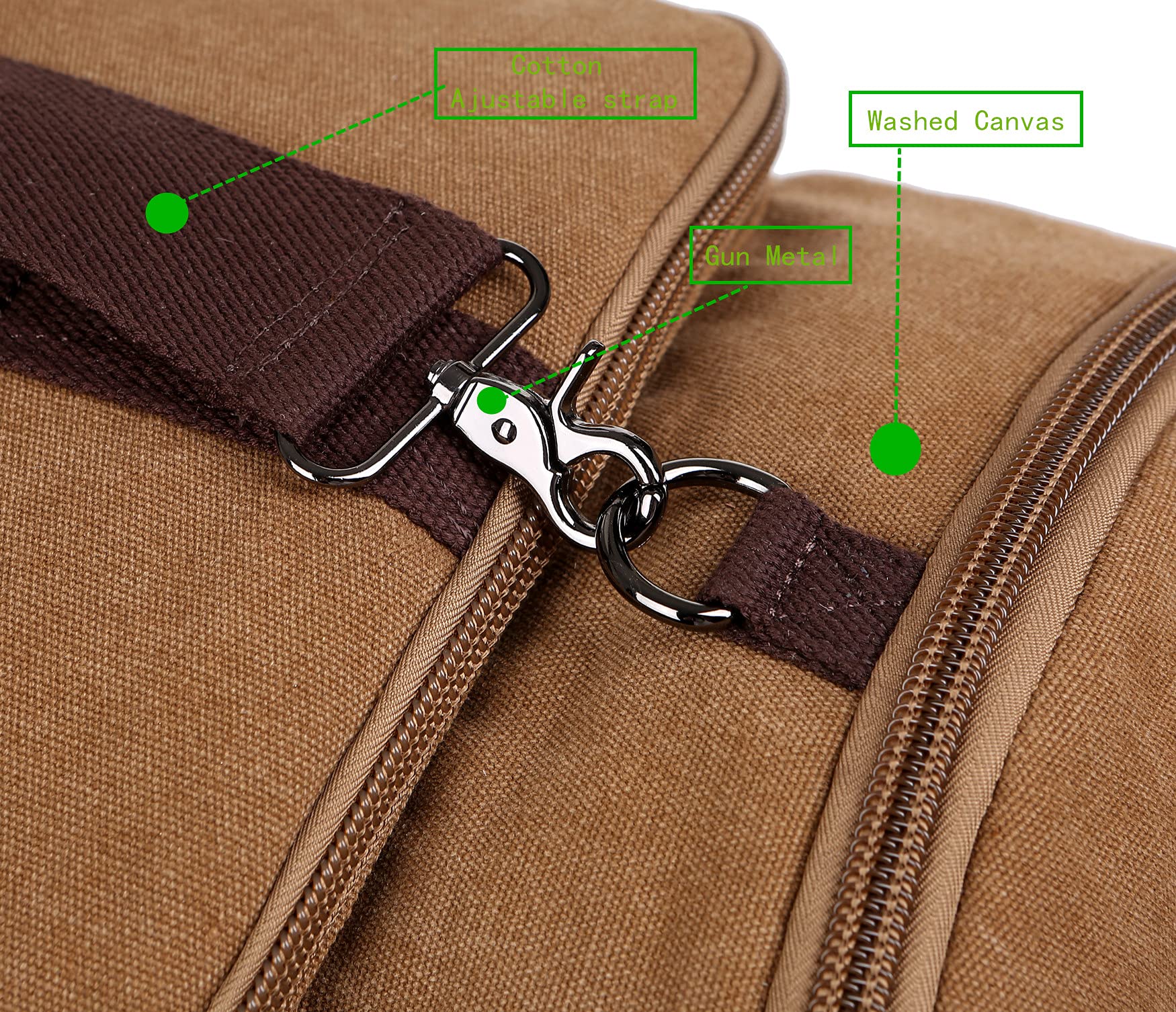 Baosha Canvas Weekender Travel Duffel Backpack Hybrid Hiking Rucksack Laptop Backpack for Outdoor Sports Gym HB-26(Coffee)