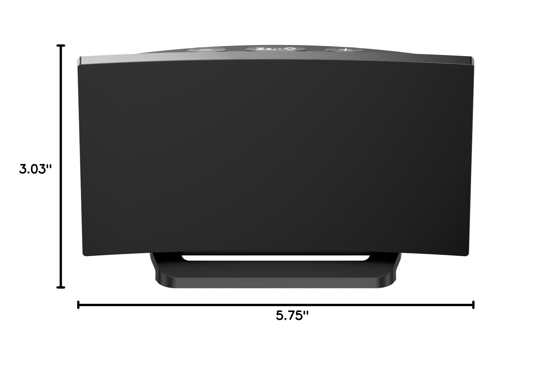 Digital Alarm Clock for Bedrooms, Digital Clock with Modern Curved Design, Conspicuous Blue LED Numbers, 6 Levels Brightness, 2 Volume, 3 Alarm Tones, Snooze, Power-Off Memory, 12/24H, Bedside Clock