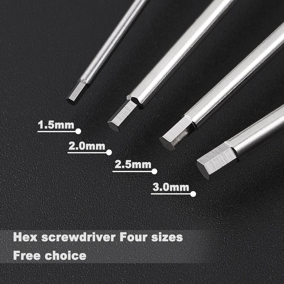 VOKOLA Drone Tool Kit -4Pcs RC Hex Driver Set β1.5mm Allen Wrench 2mm 2.5mm 3mm Aluminum Handle Steel Hexagon Screwdriver for traxxas RC Car Truck FPV Helicopter