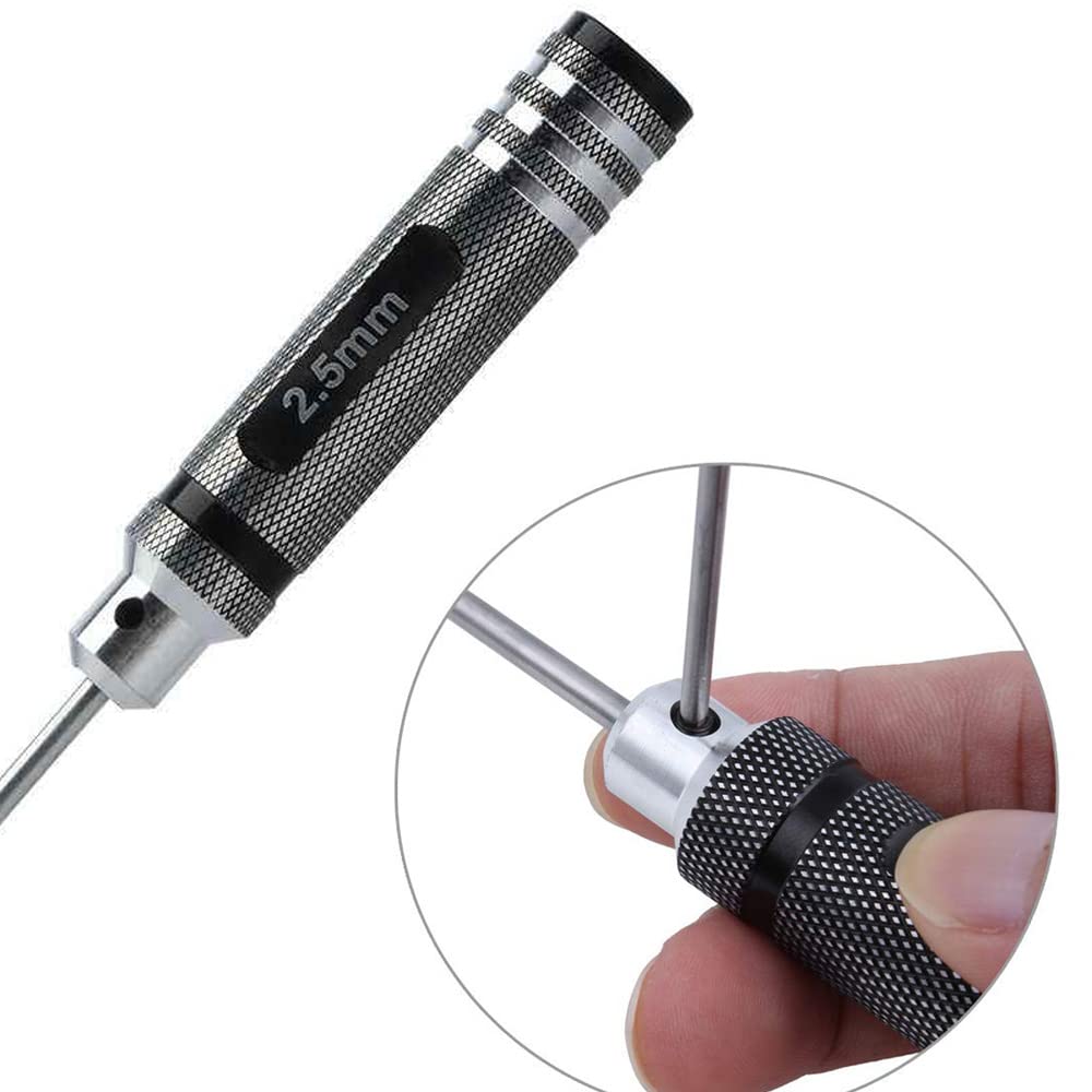 VOKOLA Drone Tool Kit -4Pcs RC Hex Driver Set β1.5mm Allen Wrench 2mm 2.5mm 3mm Aluminum Handle Steel Hexagon Screwdriver for traxxas RC Car Truck FPV Helicopter