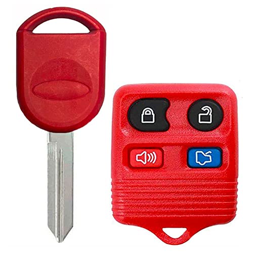 1x Remote and Transponder Ignition Key Compatible With & Fits For Ford Mazda Works Compatible With & Fits For 80 bit Chip Key