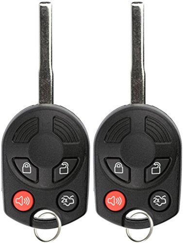 KeylessOption Keyless Entry Remote Car Uncut High Security Key Fob for 164-R8007 Ford Focus Transit Connect Escape (Pack of 2)