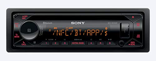 Sony MEX-N5300BT Built-in Dual Bluetooth Voice Command CD/MP3 AM/FM Radio Front USB AUX Pandora Spotify iHeartRadio iPod / iPhone Siri and Android Controls Car Stereo Receiver with ALPHASONIK EARBUDS