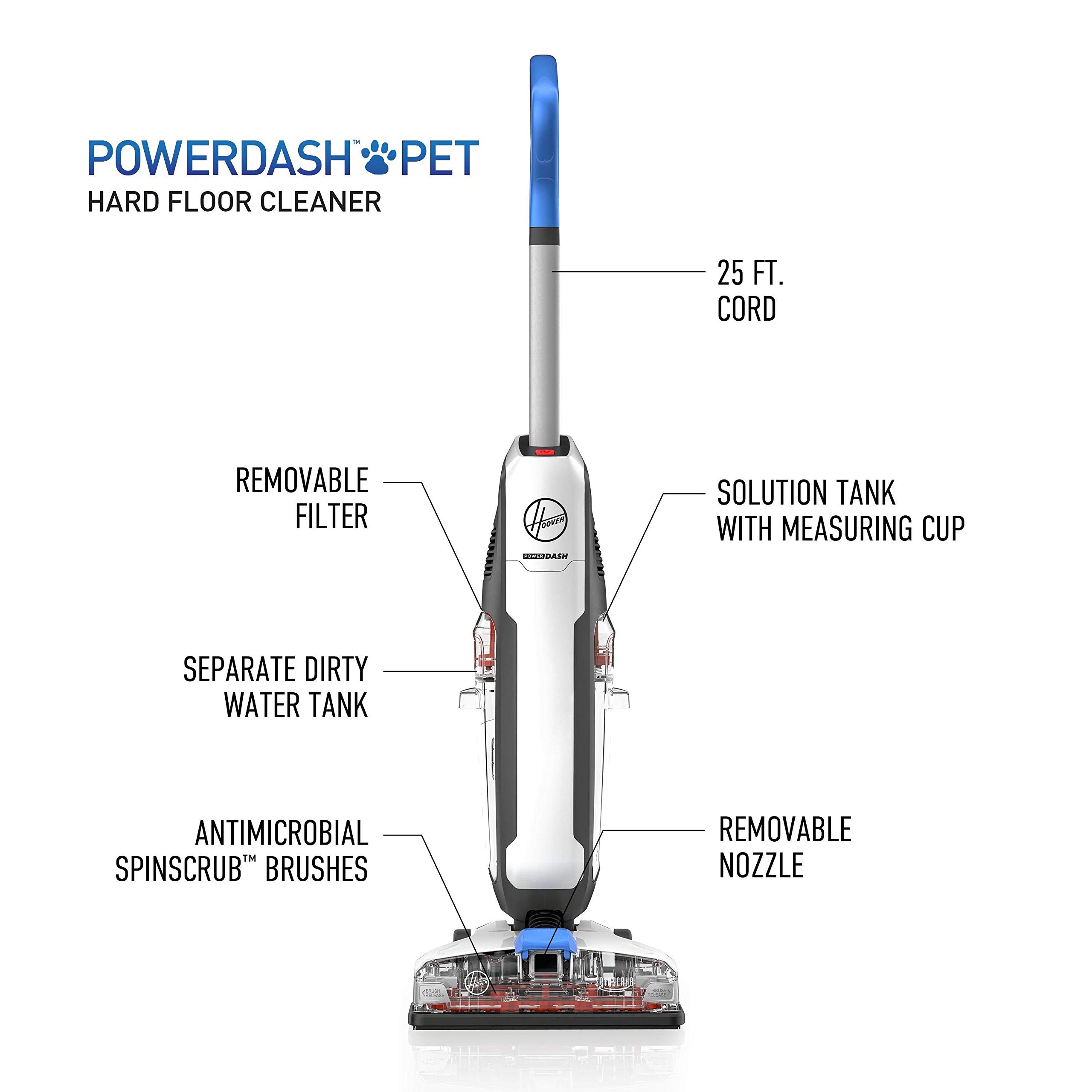 Hoover PowerDash Pet Hard Floor Cleaner Machine, Wet Dry Vacuum, FH41000, White