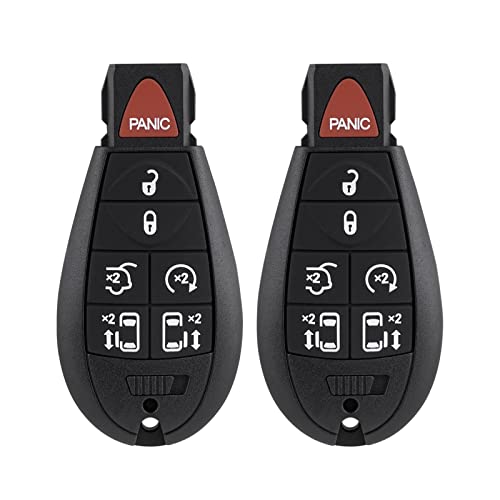 Keyless Entry Car Key Fob Replacement Fits for Chrysler Town and Country Dodge Grand Caravan 2008 2009 2010 2011 2012 2013 2014 2015 2016 2017 2018 2019 2020 M3N5WY783X IYZ-C01C(Pack of 2)