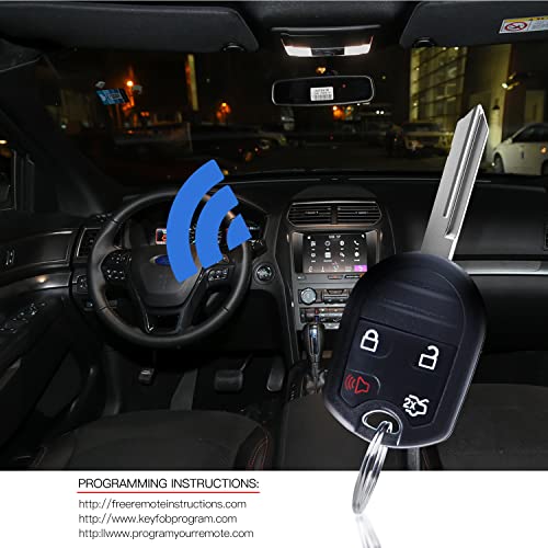 Key Fob Replacement Fits for Ford Explorer 2001-2015 Mustang 2005-2014 Expedition 2003-2017 Edge 2007-2015 Focus 2006-2011 Mercury Sable 2000-2009 Mazda Car Keyless Entry FCCID: CWTWB1U793 Pack of 1