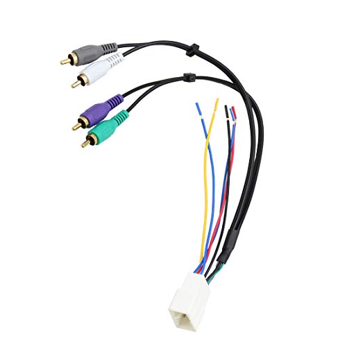 RED WOLF Aftermarket Radio Wire Harness Premium Sound System AMP Integration with 4RCA Connector Adapter for Toyota Lexus 1992-2001