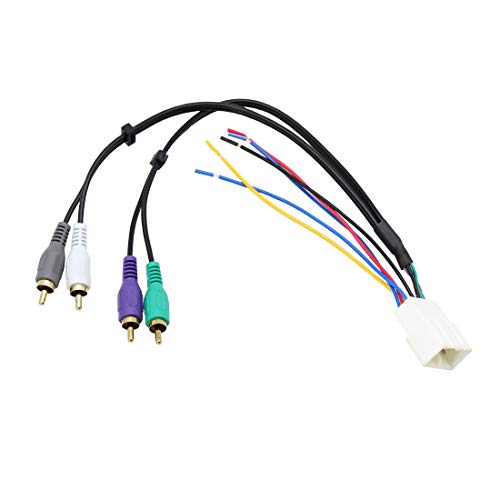 RED WOLF Aftermarket Radio Wire Harness Premium Sound System AMP Integration with 4RCA Connector Adapter for Toyota Lexus 1992-2001