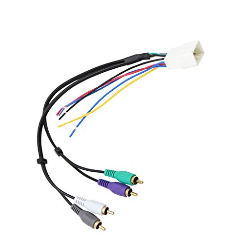 RED WOLF Aftermarket Radio Wire Harness Premium Sound System AMP Integration with 4RCA Connector Adapter for Toyota Lexus 1992-2001