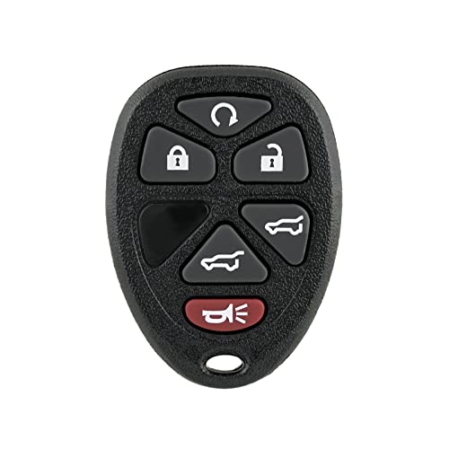 Keyless Remote Start Car Key Fob with Ignition Key fits 2007-2014 Chevy Tahoe Suburban / 2007-2014 Cadillac Escalade / 2007-2014 GMC Yukon OUC60270, OUC60221 (Pack of 2)