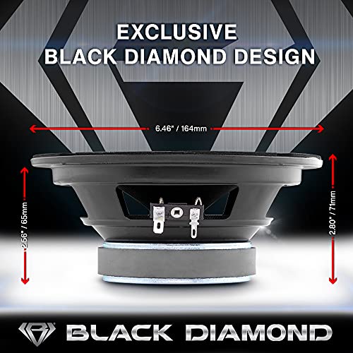 2 x Black Diamond Car Audio 6.5" Mid-Range Bullet Speakers 240W 4 Ohm Dia-CM6.4B