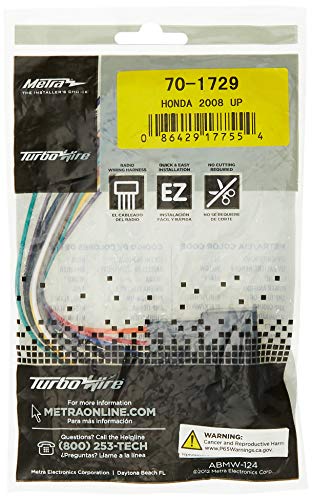 Metra 70-1729 Radio Wiring Harness for Honda 2008-Up