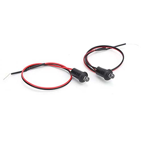 2Pcs Fake Alarm Lamp Blue Light Modification Universal 12V Vehicle Accessories Blinking LED Security Warning Lamp for Car-s Boats RVs Motorcy