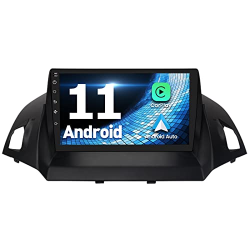 Android 11 [2GB+32GB] Car Radio Compatible for Ford Escape 2013-2016, 9 Inch Touch Screen with GPS/FM/WiFi/USB, Support SWC, Wireless Carplay/Wired Android Auto