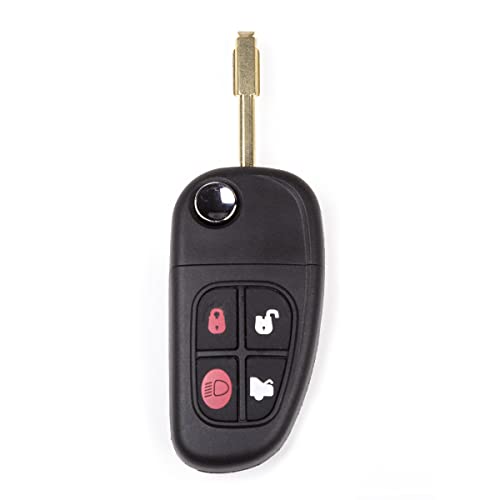 AKS Keys Compatible with Jaguar 2000 - 2009 Flip Key Keyless Remote FCC# NHVWB1U241
