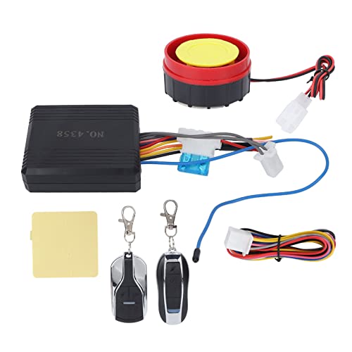 Motorcycle Anti Theft Alarm System, 12V Universal Motorcycle Waterproof Anti Theft Alarm System Kit One Way Remote Control