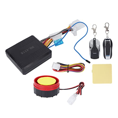 Motorcycle Anti Theft Alarm System, 12V Universal Motorcycle Waterproof Anti Theft Alarm System Kit One Way Remote Control