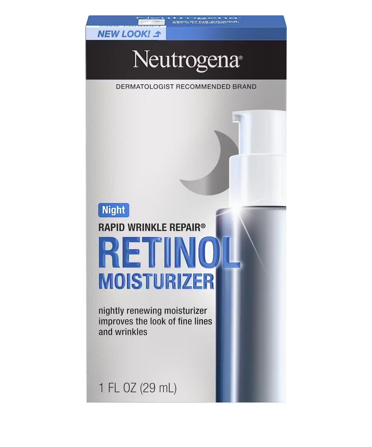 Neutrogena Rapid Wrinkle Repair Anti-Wrinkle Night Accelerated Retinol SA Facial Moisturizer, 1 fl. Oz