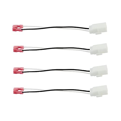4 Pack Speaker Harness for Jeep Dodge Chrysler Models Front Rear Door Speaker Wiring Harness Adapter 72-6514 - Door Speaker Replacement Speaker Wire Harness