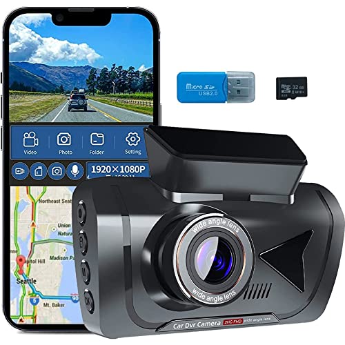 1080P Full HD Dash Cam Front, 4KFull HD Smart Dash Camera for Cars, Microlight Night Vision, 3" IPS Scree Dashcam, UHD 120°Wide Angle Motion Detection, Loop Recording, Support 32GB Max