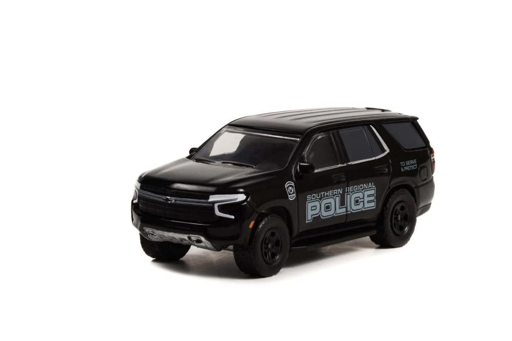 ModelToyCars 2021 Chevy Tahoe Police Pursuit Vehicle, Black - Greenlight 30342 - 1/64 Scale Diecast Car