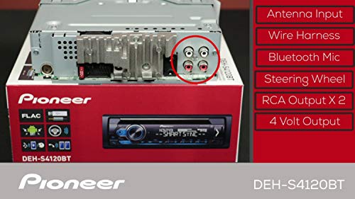 Pioneer DEH-S4120BT in Dash CD AM/FM Receiver with MIXTRAX, Bluetooth Dual Phone Connection, USB, Spotify, Pandora Control, iPhone and Android Music Support, Smart Sync App